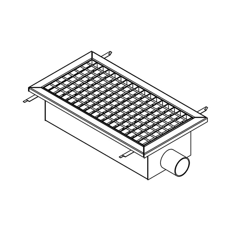 Floor Drain Trough & Grating WStrainer Model 2 – IDE