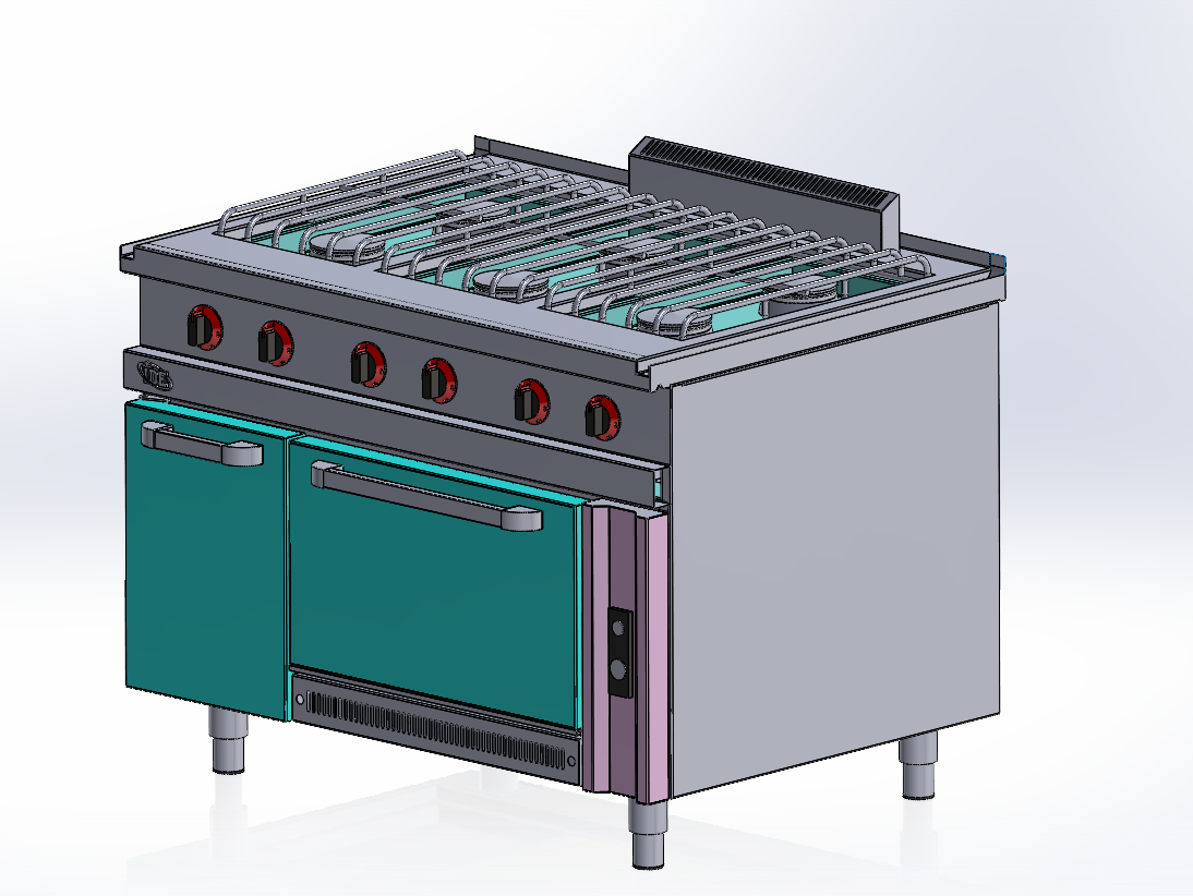 6-burner gas stove with oven – IDE